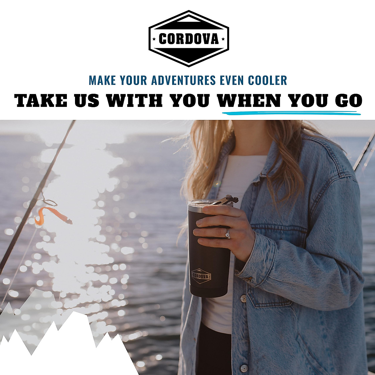 Cordova Outdoors Trailhead Class Tumbler, Obsidian, 20 oz