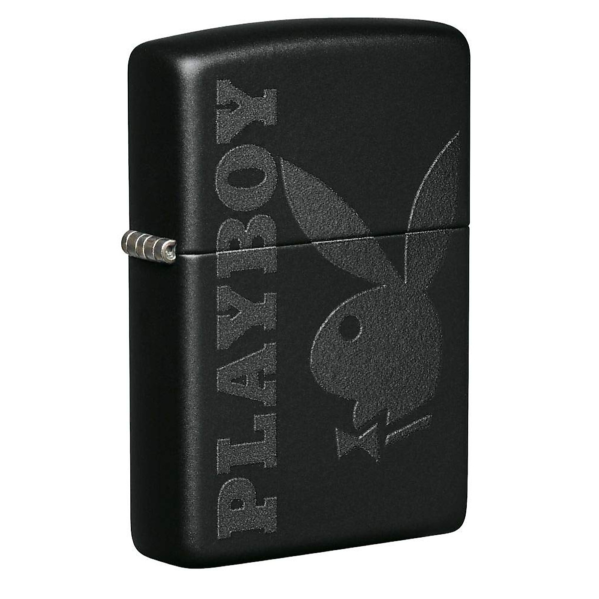 Zippo Playboy Black on Black Matte Pocket Lighter