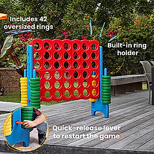 ECR4Kids Jumbo 4-To-Score, Giant Game, Assorted