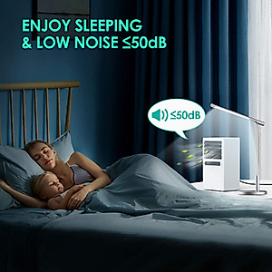 Portable Air Conditioner Fan, Personal Small Space Evaporative Air Cooler with 3 Speed Mode Fan Desktop AC, Ultra-Quiet Small Desk Table Fan with Humidification for Home Office Bedroom