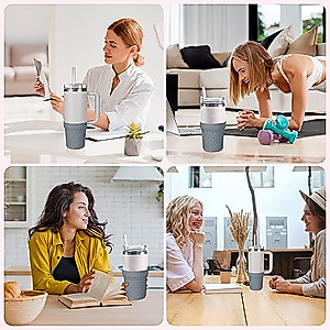 GardTok Silicone Boot Cover for Stanley Cup Accessories,Silicone Water Bottle Sleeve for Stanley Quencher H2.0 and Quencher Adventure Tumbler 40 oz Cup - Water Bottle Cover (Dark Gray, 40oz)