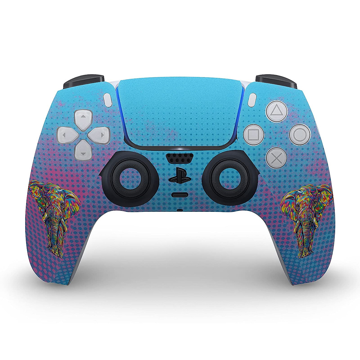 Head Case Designs Officially Licensed P.D. Moreno Elephant Animals II Vinyl Faceplate Sticker Gaming Skin Decal Compatible With Sony PlayStation 5 PS5 Digital Edition Console and DualSense Controller