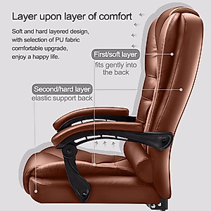 XUEGW Home Computer Chairs Office Chairs Big and Tall Desk Chair Back Support Computer Desk Chair Ergonomic High Back Cushion Lumbar Back Support