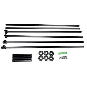 MYOYAY Industrial Pipe Clothes Rack Metal Clothing Garment Rack Wall Mounted Black Iron Garment Bar Multi-Purpose Hanging Rod Clothes Shelves for Closet Storage 47.24 x11.81 x 90.55 inches