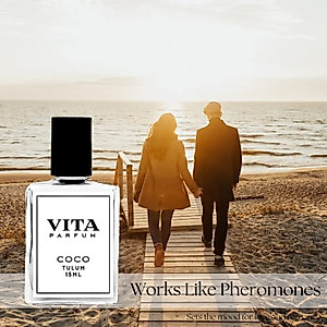 Vita Parfum Coco Perfume Oil, Mini Roll On Perfume for Women in Coco Tulum Scent, 15ml