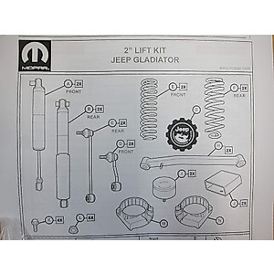 2020-2022 Jeep Gladiator 3.6L Two Inch 2" Fox Racing Lift Kit New Mopar OEM