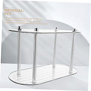 CAXUSD Multi-Layer Shelf Cabinet Dresser Table Dessert Stand Display Cabinet Shelves Desktop Shelves Storage Stand Clear Shelves Bathroom Shelf Transparent The Pet