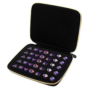 ALKOO 35+ Dice Case Box Tray, Storage Holder for DND Dice Set, for D&D Dungeons and Dragons 7-Die Polyhedral Dice, Organizer for RPG for MTG Role Playing Table Games, Display for D and D - Case Only