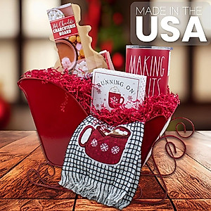 MagicWater Supply Soft & Thin Cut Crinkle Paper Shred Filler (2 LB) for Gift Wrapping & Basket Filling - Red