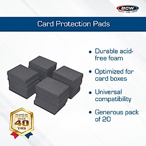 BCW Monster Pads - 20 Pack | Acid-Free Foam Inserts for Card Storage Boxes