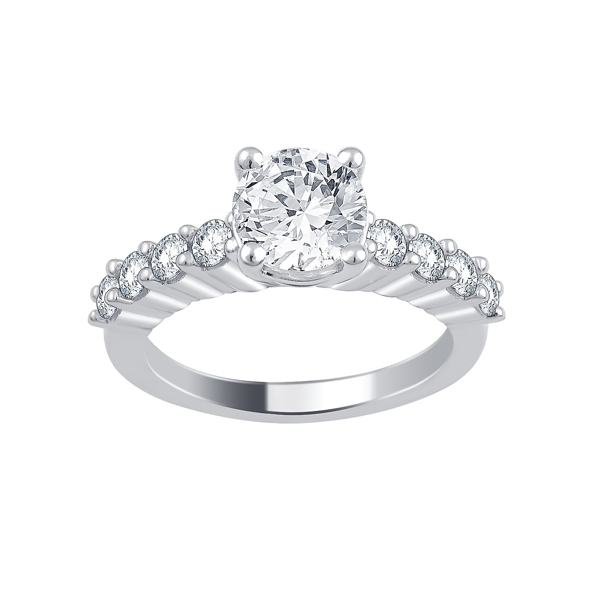 Beyond Brilliance 3.0 Carat Diamond, 4-Prong Set 14K White Gold Round Diamond Bridal Set (H-I, I2-I3) Natural Diamond Bridal Set For Women | Gift Box Included