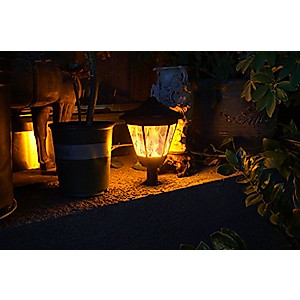 Lampat Solar Lights, Waterproof Flickering Flames Torches Lights Outdoor Landscape Decoration Lighting Dusk to Dawn Auto On/Off Security Torch Light for Garden Patio Deck Yard Driveway, 2 Pack