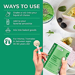 Boost Biome Fiber Supplement Organic Super Greens Powder – Supports Bloating Relief, Gut Health, Leaky Gut with Resistant Starch Powder - Green Banana Flour, Oat, Black Bean (30 Days, Vanilla)