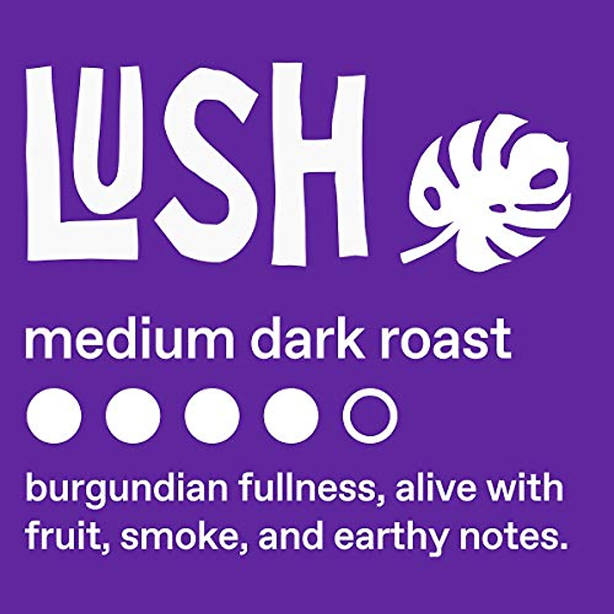 Ethical Bean Fairtrade Organic Coffee, Lush Medium Dark Roast, Whole Bean Coffee (12 Oz Bag), Lush Medium Dark Roast, 0.75 Lb