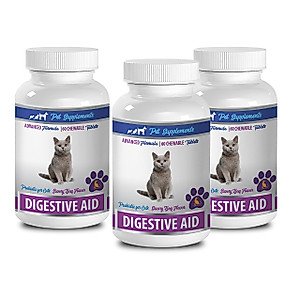 PET SUPPLEMENTS Sensitive Stomach cat Food - Digestive AID - for Cats - Advanced PROBIOTIC - CHEWABLE - Digestive enzymes Cats - 3 Bottle (180 Chews)