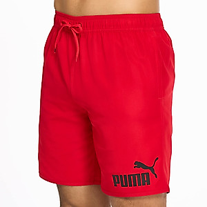 PUMA Men's Number One Logo Volley Swim Board Short, High Risk Red, X-Large