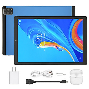 Full HD Tablet, Dual Speakers 100‑240V 10 Core CPU 2MP 5MP 8800mAh 10.1 Inch Tablet PC 5G WiFi with Earbuds for Work (US Plug)