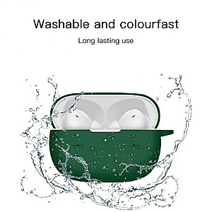 USTIYA Case for Redmi Buds 4 Pro Protective Silicone Case with Keychain Cover (Black)