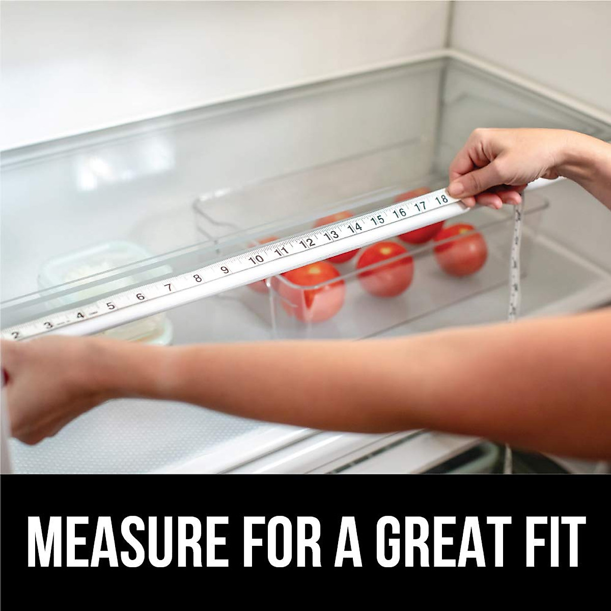 Gorilla Grip Refrigerator Shelf Liner, Large Waterproof Roll, Non Adhesive, Trim to Fit, Easy Clean, 60 Inch x 13 Inches, Durable Kitchen Fridge Mat Pad for Fruit and Vegetable Drawers, Fridges