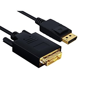 Cable Leader 15 ft Gold Plated Premium DisplayPort to DVI Cable 28 AWG