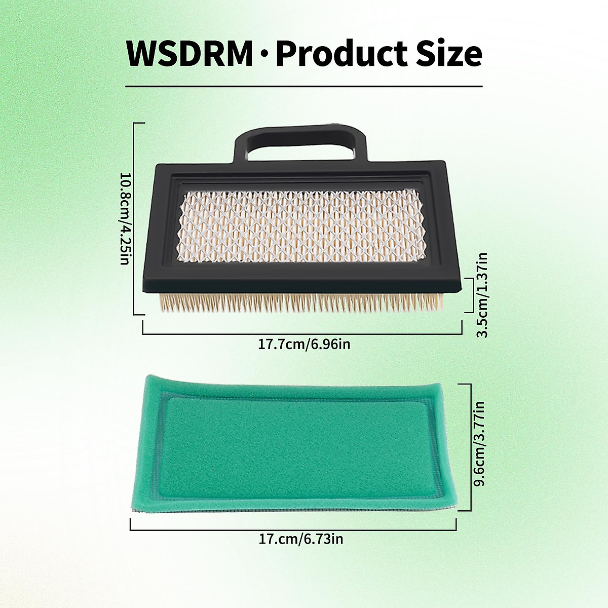 WSDRM 499486 698754 YTH2348 Air Filter with 273638 Pre Filter for BS 18-26 HP Intek V-Twins Engine JD L111 LA120 LA130 LA135 LA140 D140 D130 Z425 X130R X140 X155R YTH2448 YTH2454 Lawn Mower Tractor