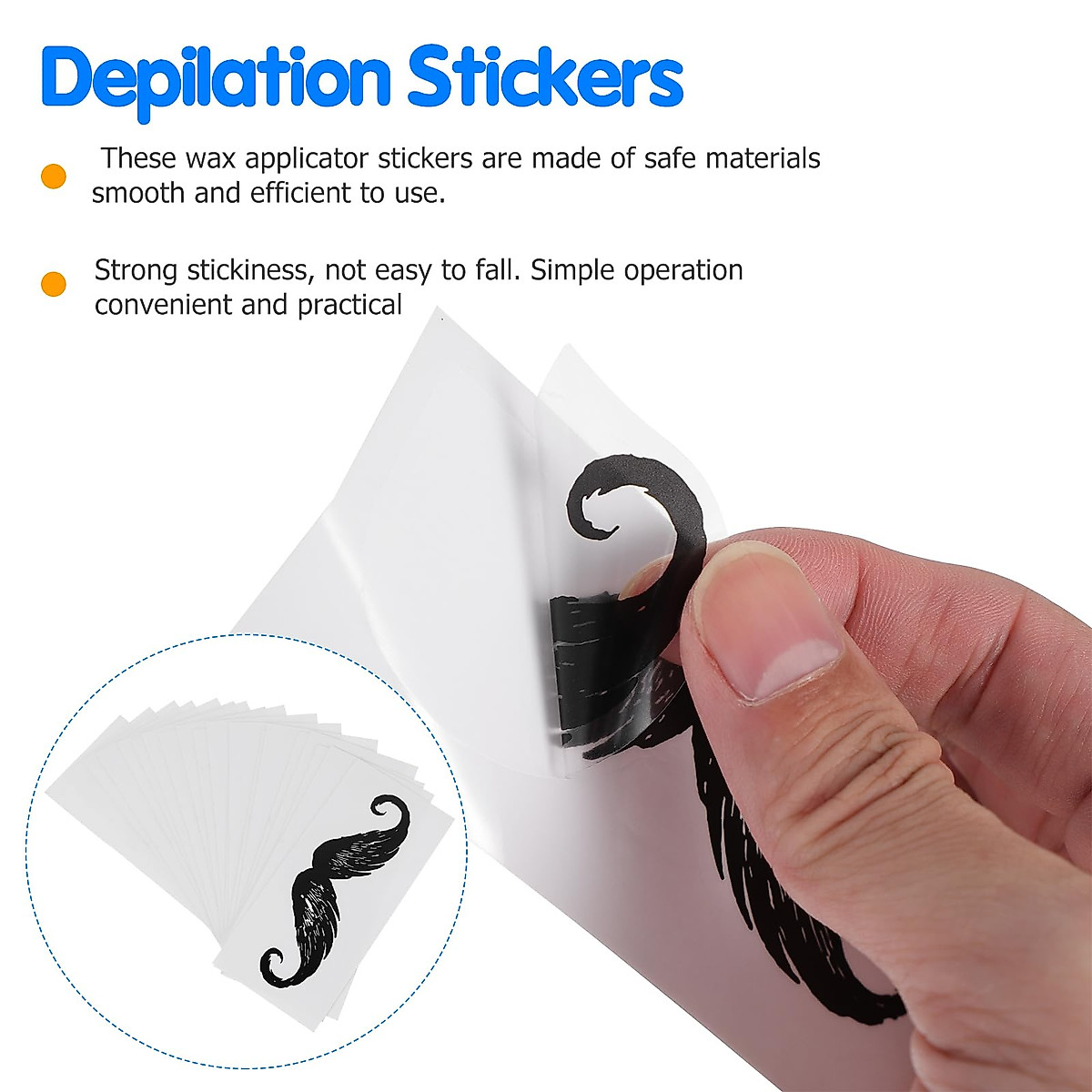 20pcs Mustache Wax Stickers Nose Hair Removal Waxing Mustache Protectors Mustache Guard Sticker For Mustache Cleaning Stickers Nose Wax Kit