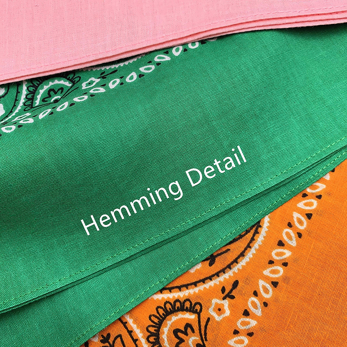 Vamqor 12pcs Bandana for women and men 100% Cotton Custom Fashion Paisley Design Multifunctional Outdoor Square Handkerchief（black）