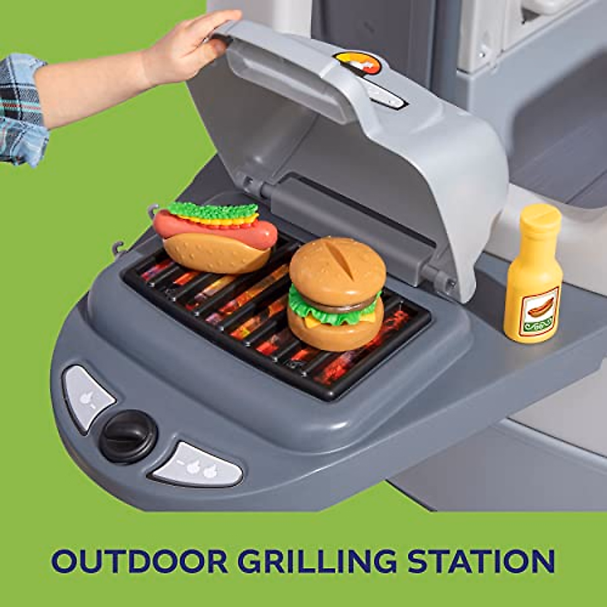 Step2 Adventure Camper Playhouse – Kids Outdoor Playhouse with Realistic Camper Toy Features for Playing Camping, Food Truck, Restaurant and More