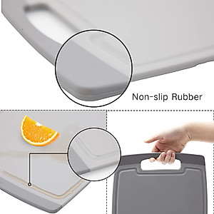 NUWAVE 2-Piece Cutting Board Set, Extra Large 18”x12”, Large 14”x10.5”, Lightweight & Easy to Store, Juice Well for No Drip Carving, Easy Grip Handle, Non-Porous Surface, BPA Free, Dishwasher-Safe