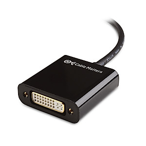 Cable Matters Mini DisplayPort to DVI Adapter (Mini DP to DVI) in Black - Thunderbolt and Thunderbolt 2 Port Compatible