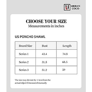 Urban CoCo Womens Vintage Plaid Knitted Tassel Poncho Shawl Cape Button Cardigan (One Size, Series 2 Camel)