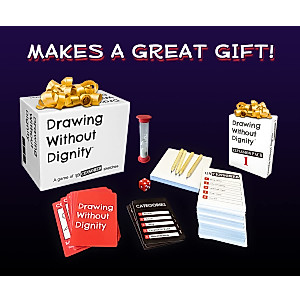 Drawing Without Dignity Combo Pack: Party Game + Expansion Pack 1 - A Twisted Funny Adult Party Game Version of The Classic Drawing Game…