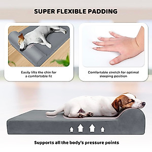 DREAMANIA Orthopedic Dog Bed for Medium, Large and Extra Large Dogs, Luxury Foam Pet Bed Mat with Durable Removable Cover, Non-Slip Bottom, Machine Washable (XXL(50.2"x36.6"x3.7"))
