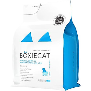 Boxiecat Premium Clumping Cat Litter - Scent Free - Clay Formula - Ultra Clean Litter Box, Longer Lasting Odor Control, Hard Clumping, 99.9% Dust Free