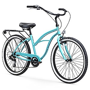 sixthreezero Around The Block Women's Beach Cruiser Bike, Hybrid Bicycle with Rear Rack