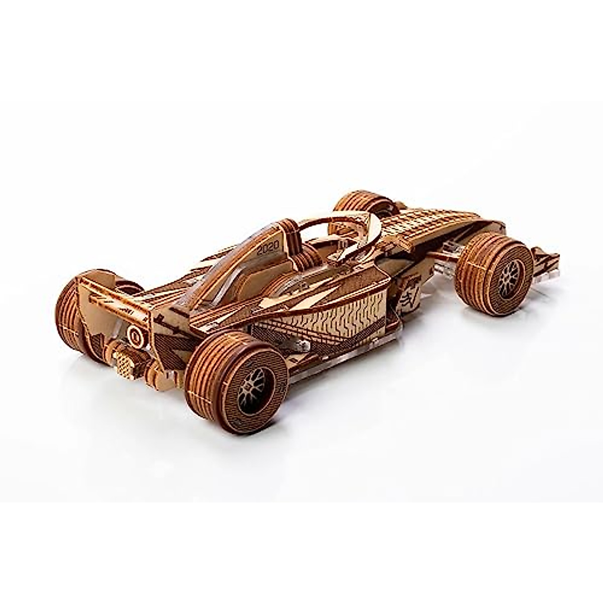 Mechanical Veter Models Wooden and Plastic 3D Puzzle Racer V3 Formula One F1 Racing Car Self-Assembly Set