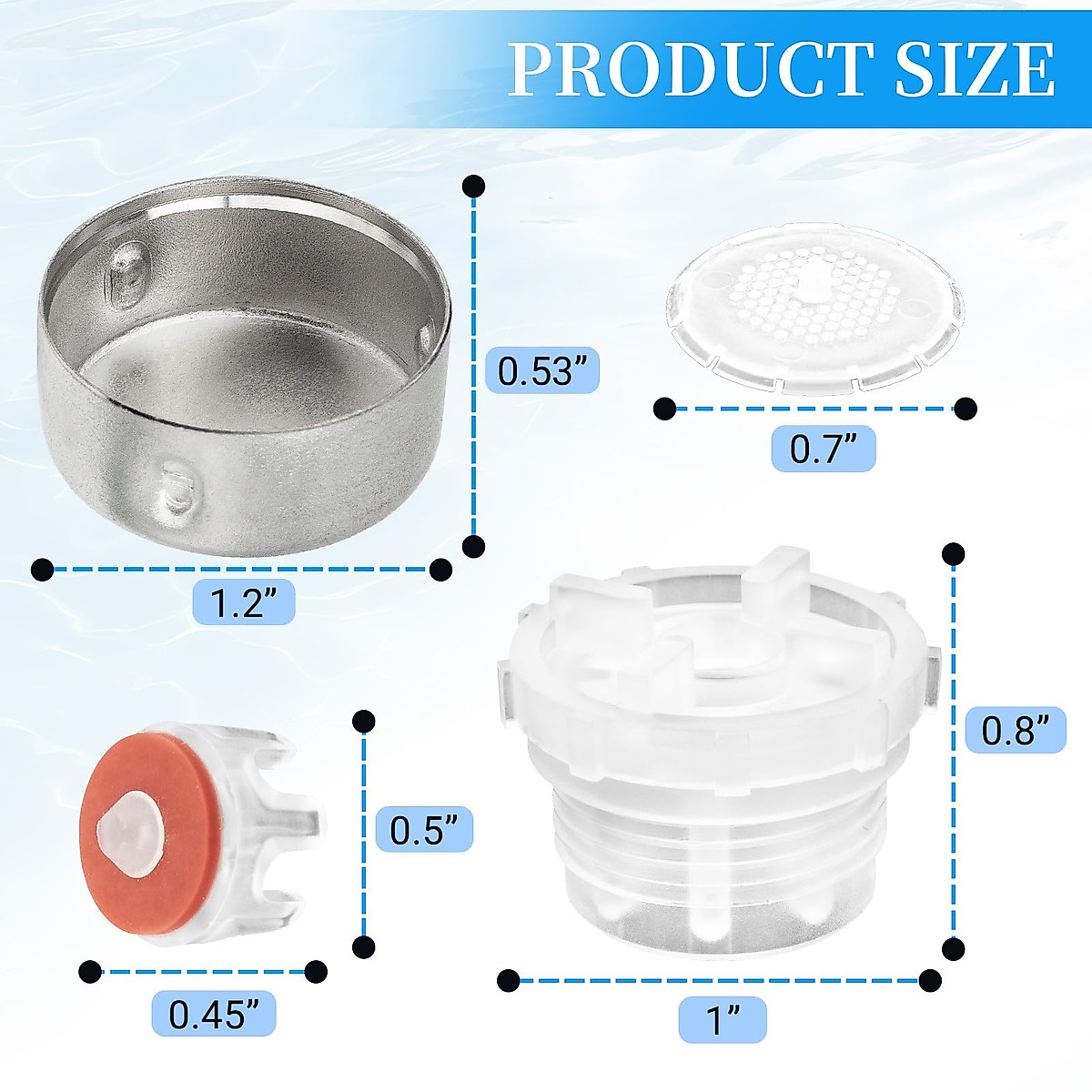 630-7500 Vacuum Breaker Repair Kit Compatible with Prier 400 500 Series, Outdoor Faucet Wall Hydrant Repair Accessories, Pressure Vacuum Breaker Replacement Plunger Assembly