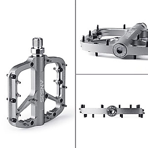 ANSJS Mountain Bike Pedals MTB Pedals Bicycle Flat Pedals Aluminum 9/16" Sealed Bearing Lightweight Platform for Road Mountain BMX MTB Bike…