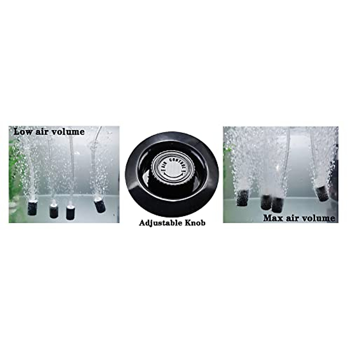 AQUANEAT® Aquarium Air Pump 300GPH, for up to 200 Gallon Fish Tank, Powerful Hydroponic Aerator Pump with Tubing, Air Stones, Air Valves