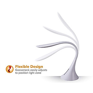 Bostitch Modern LED Desk Light, 8W, White (VLED1821WHITE-BOS)