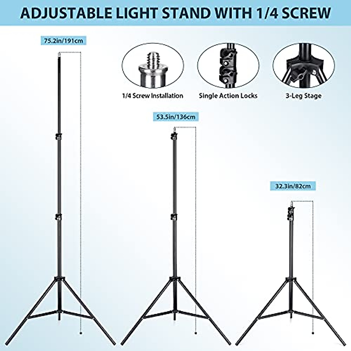 PHOPIK Softbox Photography Lighting Kit: Photo Studio Equipment 30 x 30 inches with E27 60W 5400K Light Bulb and Adjustable Height Light Stand for Filming Video, Photo Shooting and Streaming