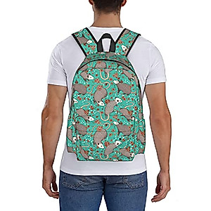 Biunnru Possums Travel Backpacks 15 In Cartoon Backpacks For Laptop Backpack