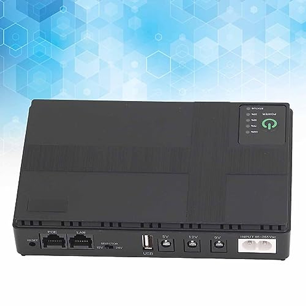 10400mAh POE UPS Battery Backup Power Supply 5V 9V 12V 2A Mini Uninterruptible 85V to 265V (US Plug)