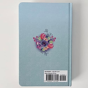 Biblia RVR 1960 letra grande, manual, tapa dura con nombres de Dios, flores azul / Spanish Bible RVR 1960 Handy Size, LP, HC with Names of God, blue flowers