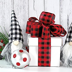 Caydo 10 Pcs Cotton Checkered Fabric Squares, 18 x 18 Inch Stripe Fat Quarters Checked Cloth Quilting Fabric Scraps for Christmas DIY Crafting Sewing Patchwork