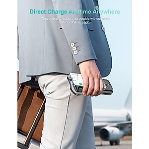 Dpdenoy Portable Charger with Built in Cable, 27000mAh Power Bank QC4.0 22.5W PD3.0 USB C Fast Charging, Phone Battery Pack with 3W Flashlight for iPhone, Samsung, Google, Tablet, and More