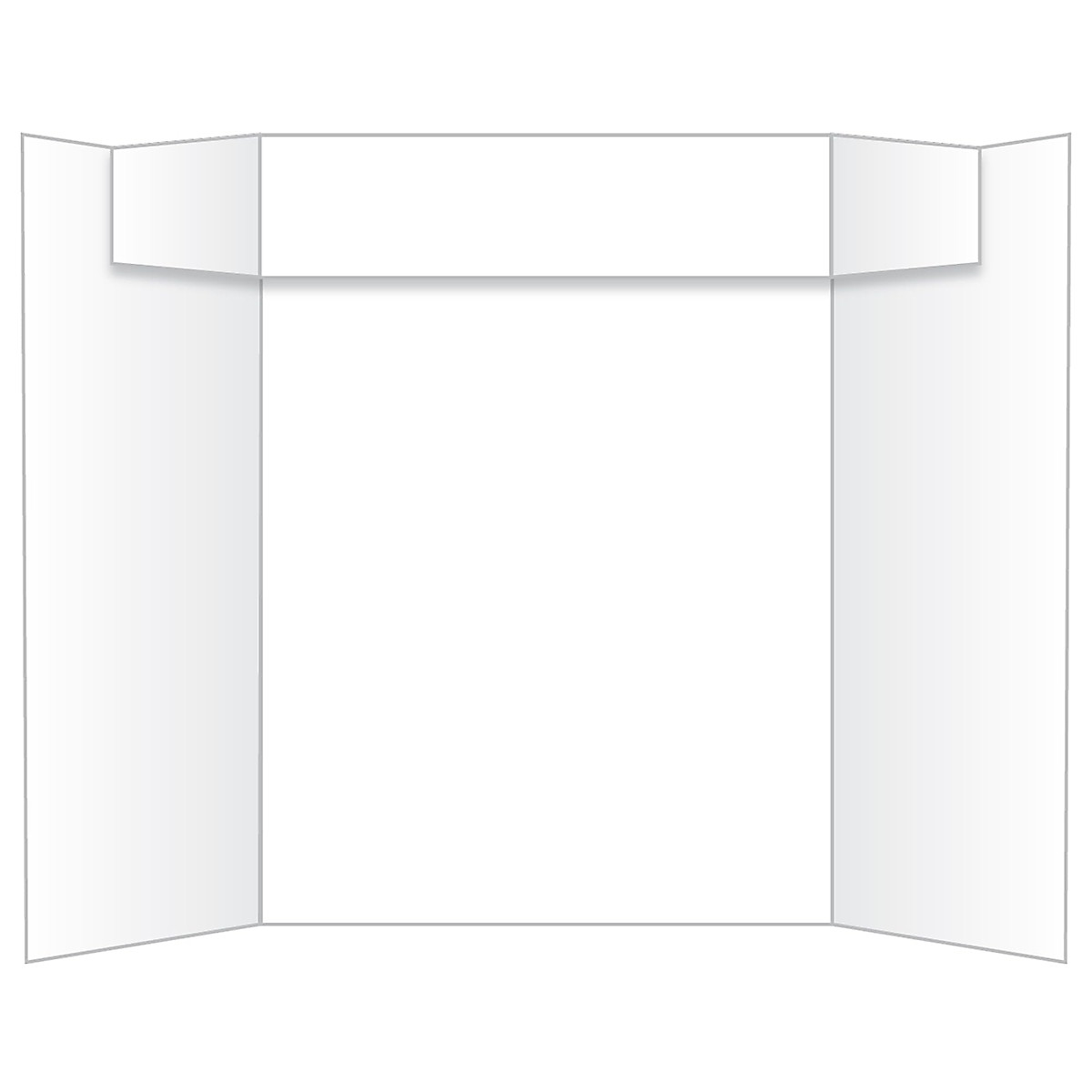Eco Brites 27367 Too Cool Tri-Fold Poster Board, 24 X 36, White/White