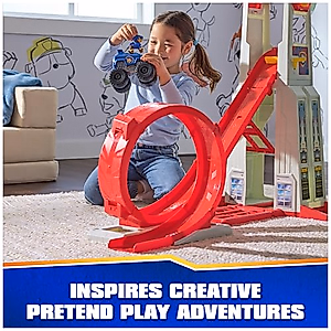 PAW Patrol: Rescue Wheels Super Loop Tower HQ, with Light, Sound, Vehicle Launcher, Chase Action Figure & Toy Truck, Kids Toys for Boys & Girls Age 3+