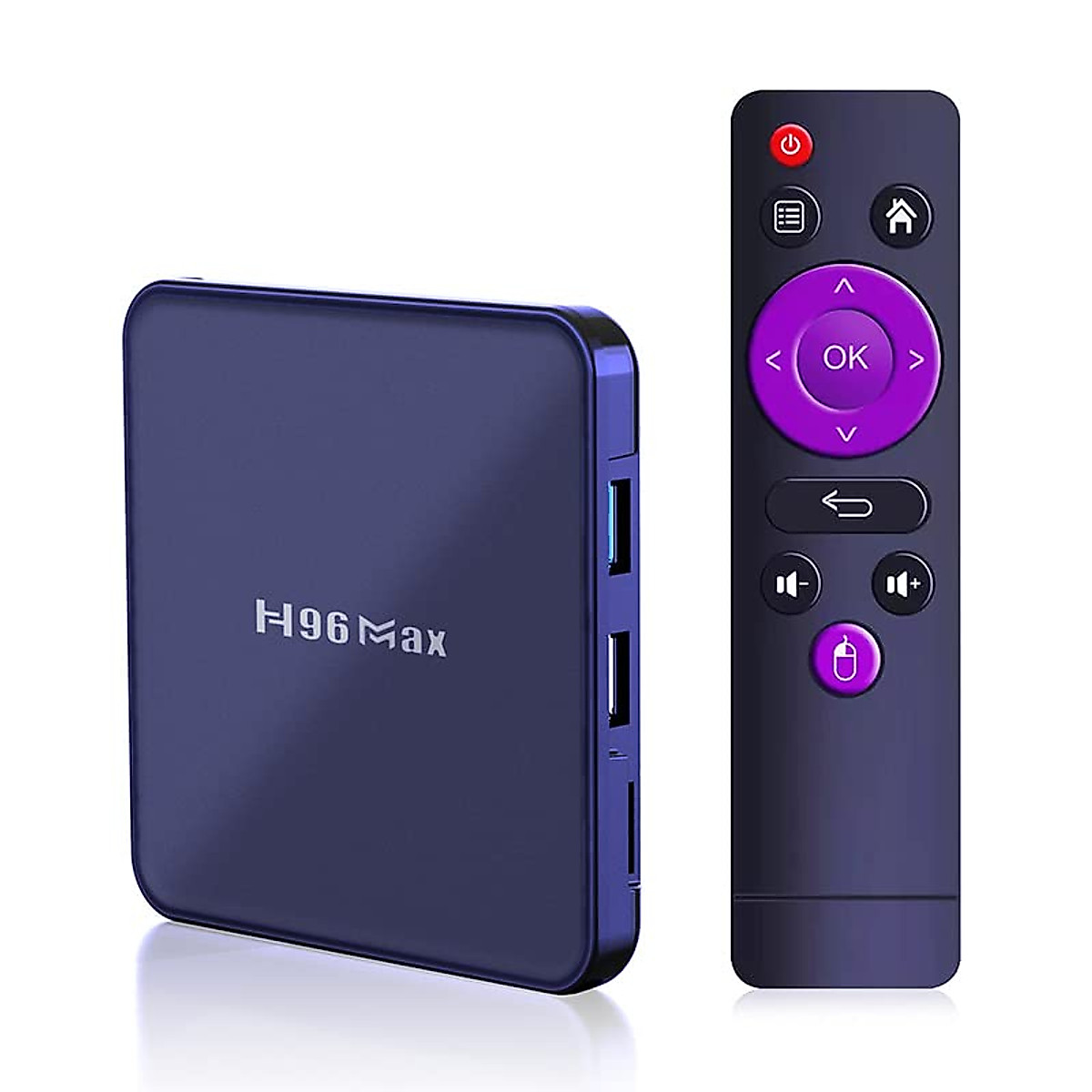 Android 12.0 H96 Max TV Box 4GB RAM 64GB ROM RK3318 Quad Core CPU Support Dual WiFi 2.4G+5G/4K/3D BT 4.0 Smart TV Box