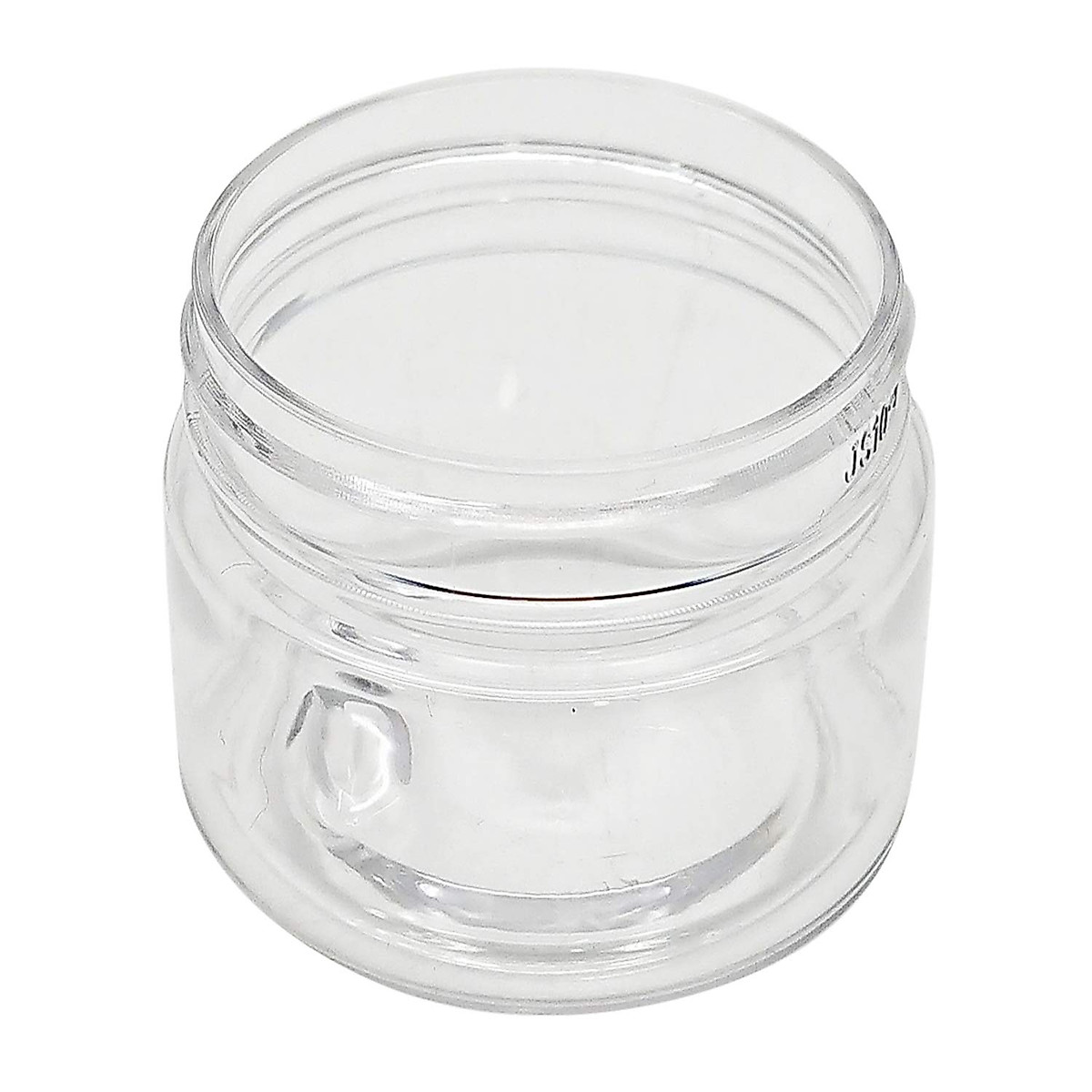 2oz Plastic Cosmetic Jars Leak Proof Clear Container with Black Lid for Cream, Lotion, Powder, ointment, Beauty Products etc, 12 Pcs.